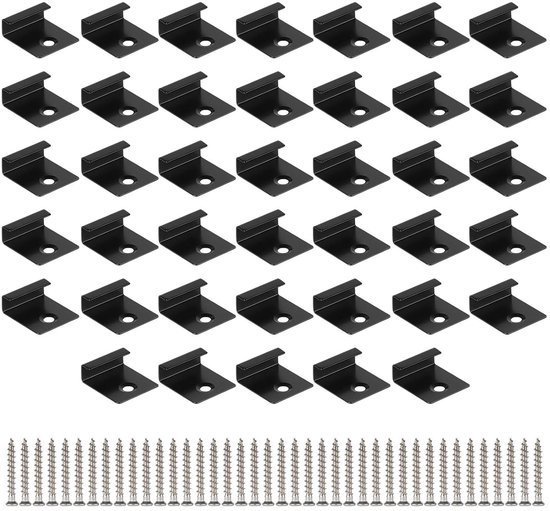 40 stuks composietclips voor dekking inclusief schroeven 4 x 30 mm ...