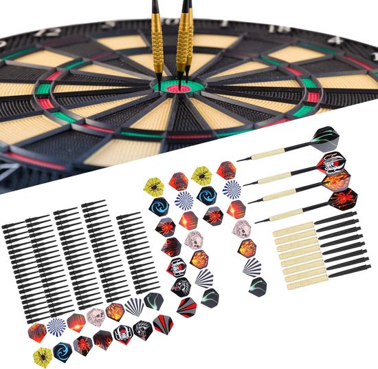 Darts Flights, Shafts, Tips, and Safety Dartboard Set for Party Game ...