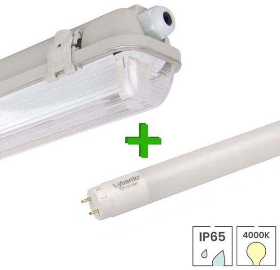 TL Lamp 60cm - IP65 Armatuur incl. LED Buis - 9W - 4000K Neutraal Wit ...