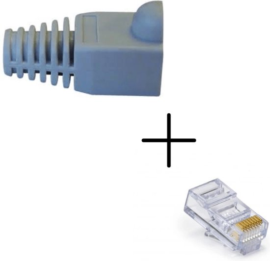 Klemko RJ45-EZ-C6 Cat6 Connector - RJ45 Tule MOTURJ45GS5.5 - Set van 10 ...