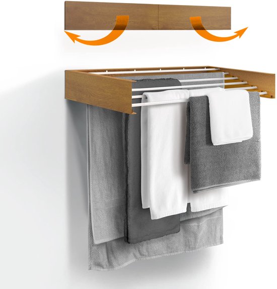 Urban Nouk Droogrek wasrek - wandmontage - intrekbaar - inklapbaar ...