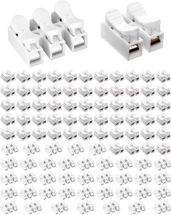 100 Stuks Lustre Terminals Pluggable CH2 CH3 Quick Connector Wire ...