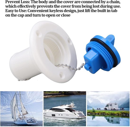 Boot Water Filler - Dek Water Filler Cover Fill Hatch Inlet for Marine ...