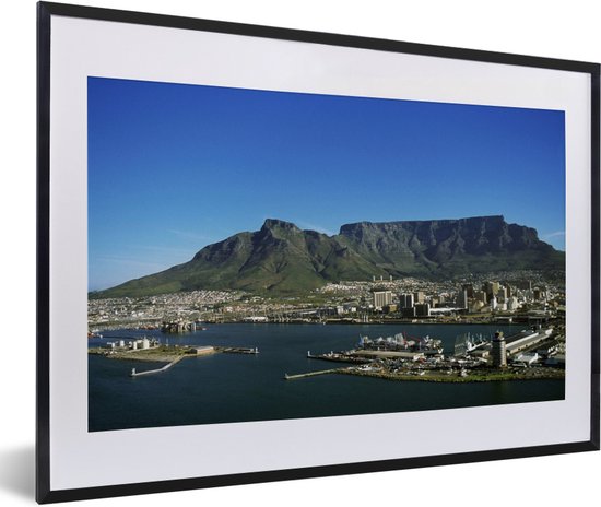Fotolijst incl. Poster - Kaapstad met op de achtergrond de Tafelberg ...