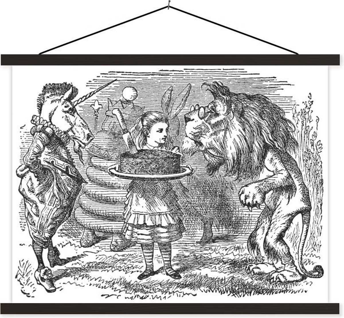 Illustration Vintage Alice au gâteau aux prunes - poster textielposter ...