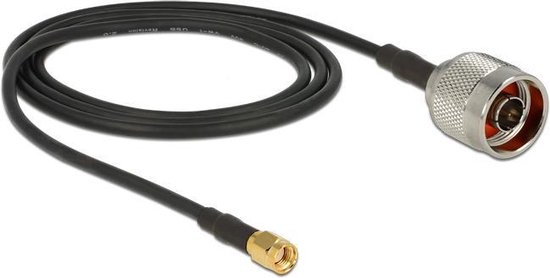 N (m) - RP-SMA (m) kabel - CFD200/RF200 - 50 Ohm / zwart - 2 meter | bol