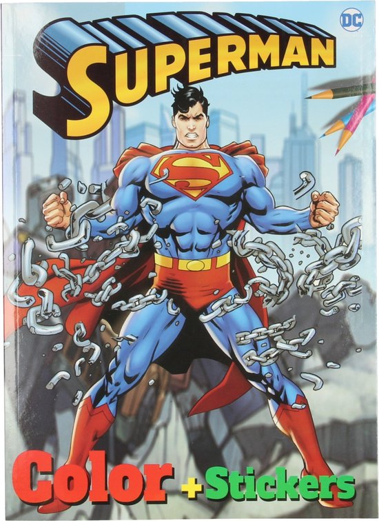 Warner Bros Color Kleurboek Superman met Stickers | bol