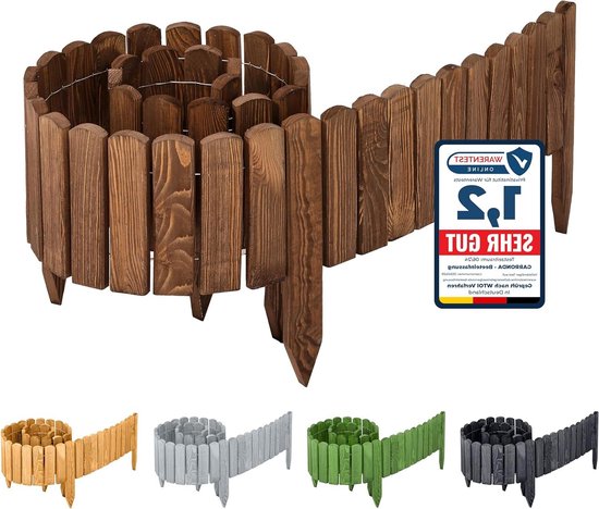 Houten bloembedrand - Flexibele houten afzetting voor tuin ...
