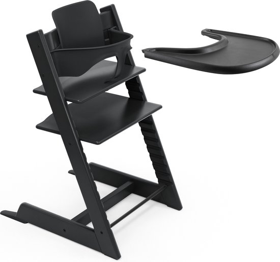 Stokke Tripp Trapp kinderstoel (zwart) Stokke dienblad (zwart) - Incl. Tripp Trapp... | bol
