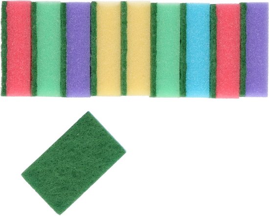 20x Schuursponsjes/schoonmaaksponsjes 8 cm - Huishoud ...