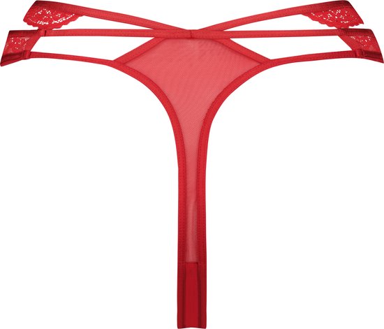 Hunkemöller Dames Lingerie String Merle - Rood - maat XS | bol