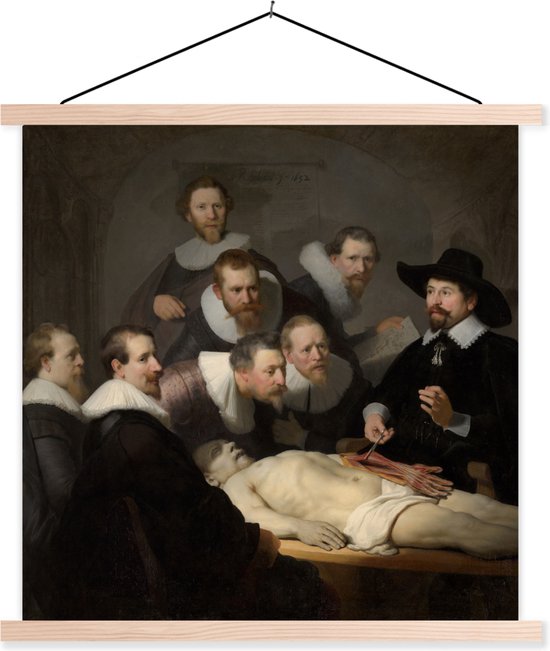 Posterhanger incl. Poster 60x60 cm - Schoolplaat - De anatomische les ...