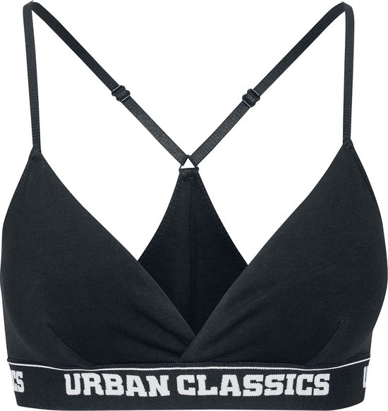 Urban Classics Ladies Triangle Logo Bra Bustier zwart XS | bol