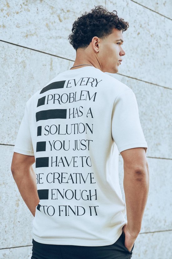 Solution Clothing Creative - Casual T-shirt met Print - Lang - Korte Mouwen -... | bol