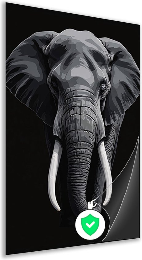Olifant posters - Dier poster - Posters Tanden - Wanddecoratie klassiek ...