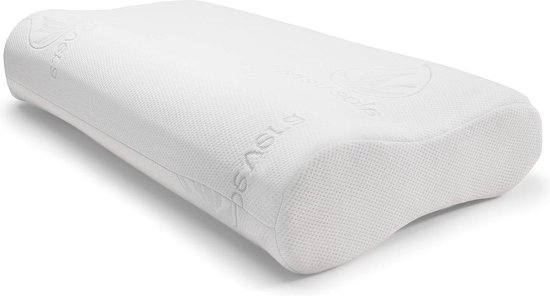 Hoogte verstelbaar traagschuim neksteunkussen met aloë-vera-overtrek - ergonomisch... | bol