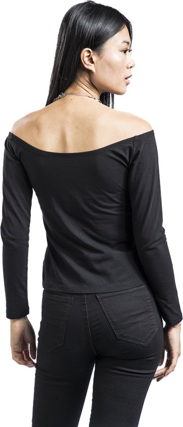 Black Premium by EMP zwart shirt met lange mouwen en boothals - Dames ...
