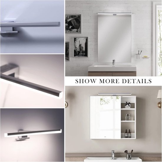 Spiegellamp voor Badkamer - 8W 800lm Verlichting voor Spiegel of Kast ...