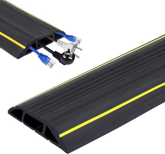 Kabelbrug voor de vloer - 3 meter - flexibele pvc - kantoor werkplaats ...