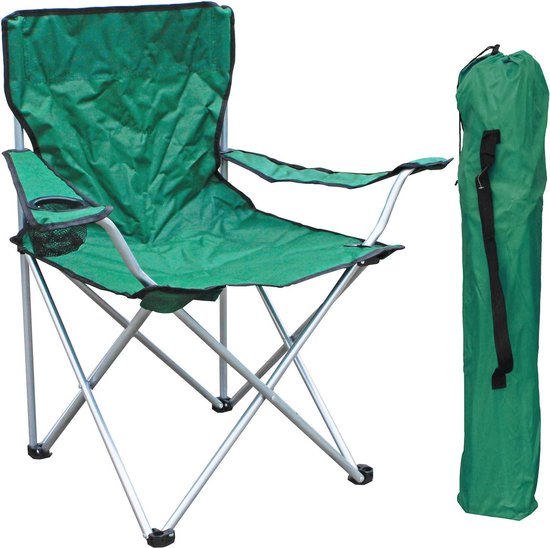 Set van 2 Inklapbare Visstoelen met Bekerhouder en Draagtas - Ideaal ...