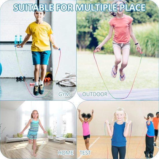 Springtouw - Touwtje springen 25 m houten handvat natuurkundigen ...