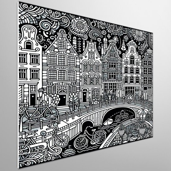 Doodle amsterdam schilderij | Magisch getekend meesterwerk van ...