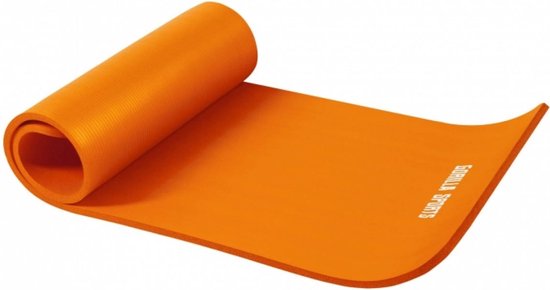 Gorilla Sports - Yogamat Deluxe 190 x 60 x 1,5 cm - Yoga mat - Oranje | bol