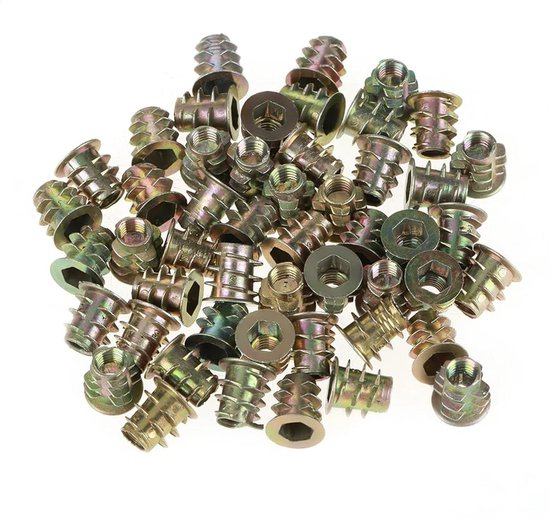 50 stuks M5 x 10 mm zinklegering schroefdraad inzetstuk schroeven ...