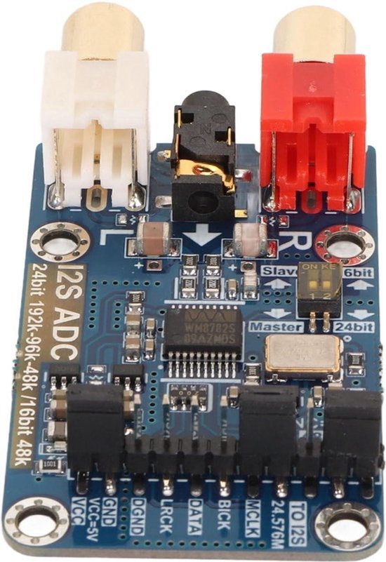 Contetn in I2S ADC Audio Capture Card Module Master Slave Mode ...