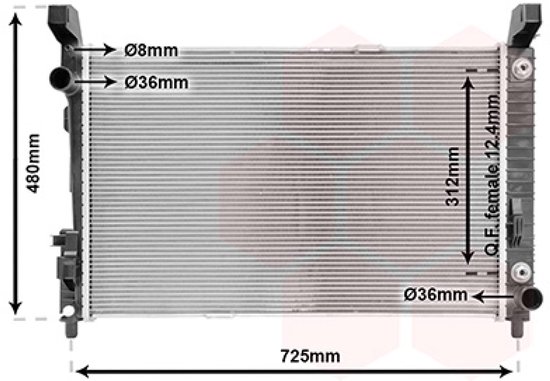 Van Wezel - RADIATOR VOOR MERCEDES BENZ A-CLASS W169 2004-2008 ...
