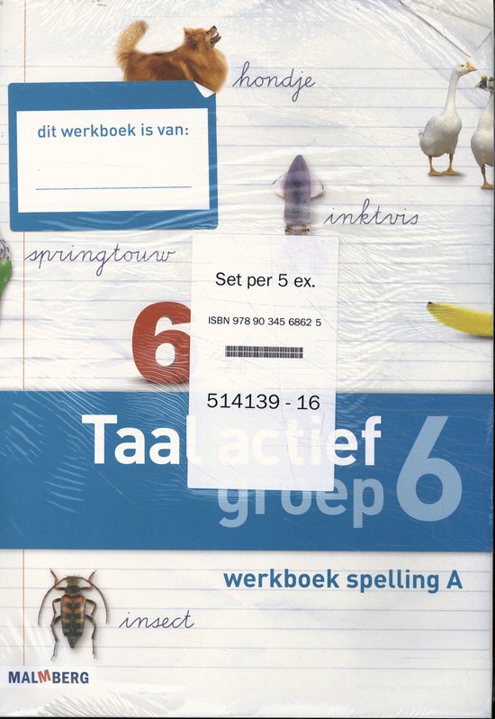 Taal Actief (set 5 ex) Groep 6 Werkboek Spelling A | 9789034568625 | G. Peeters | Boeken | bol