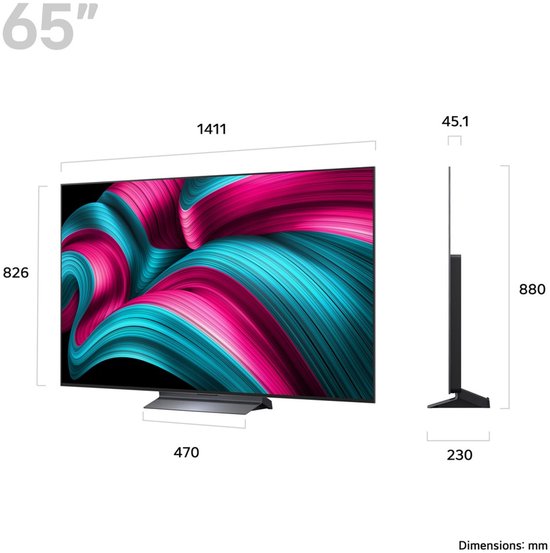 LG C5 OLED65C54LA - 65 inch - 4K OLED Evo - 2025 - Smart TV | bol