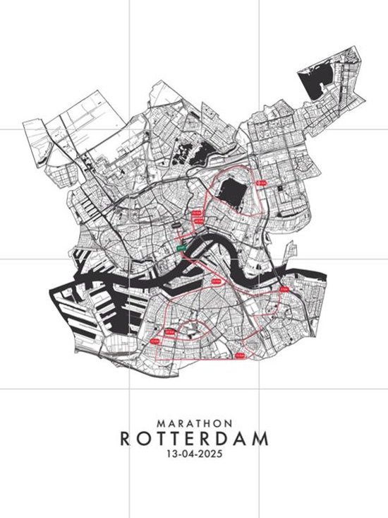 IXXI Marathon Rotterdam 2025, Kunst in Kaart - 60 x 80 cm - Gratis ...