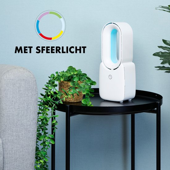 Lifetime Air ventilator - Bladeloos, stil, 3 snelheden, LED, USB-C, 5W ...