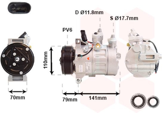 AIRCO COMPRESSOR VOOR MERCEDES BENZ C-CLASS W205 2014-2021 0008303801 | bol