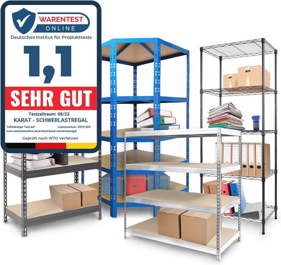 Hoge Capaciteit Metalen Rekken voor Garage en Kelder - Steekrek en ...