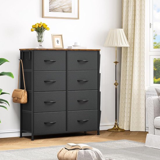 Sideboard met zijvakken en haken van stof - 8 laden met handvatten ...