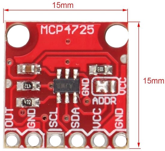 MCP4725 I2C DAC Breakout Module 12Bit Resolutie Development Board 5 ...