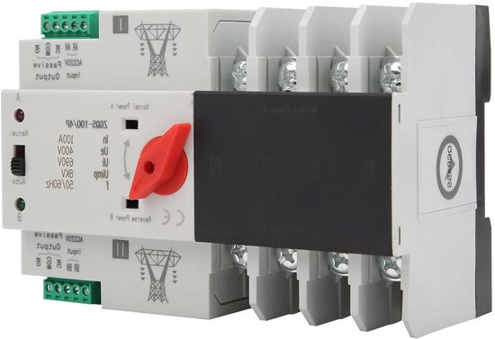 Automatische Omschakelaar Dual Power Transfer Schakelaar 4P 100A AC ...