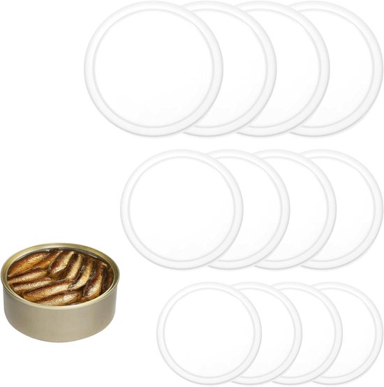 12 Pcs Tin Covers for Pet Food Cans - Large, Medium, and Small Plastic ...