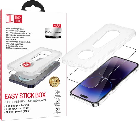 Tech Logic Glazen Screenprotector & Applicator Geschikt voor iPhone 13 ...