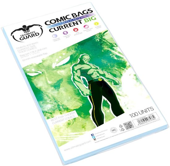 Ultimate Guard Ultimate Guard Comic Bags Resealable (100) - Current Big ...