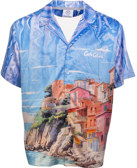 Carlo Colucci Heren Overshirt Blauw C5111/111 | bol