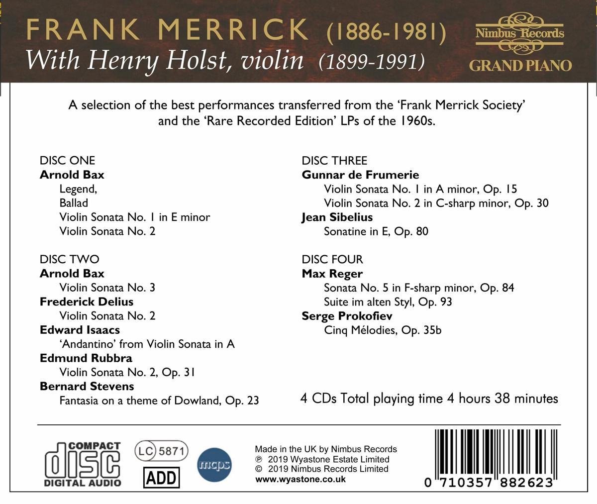 Franck Merrick - Henry Holst - Franck Merrick With Henry Holst (4 CD ...