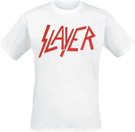 Slayer Logo T-shirt wit XL Katoen - Band merch, Bands | bol