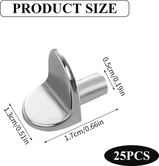 Plankdragers Set van 25 - Verstelbare Planksteunen voor Boekenkasten en ...