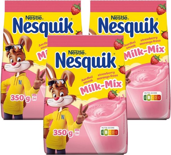 Nesquik - Milk-Mix Aarbei - 3x 350g | bol