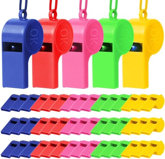 Plastic Referee Whistle with Lanyards - Sports Training Whistle for ...