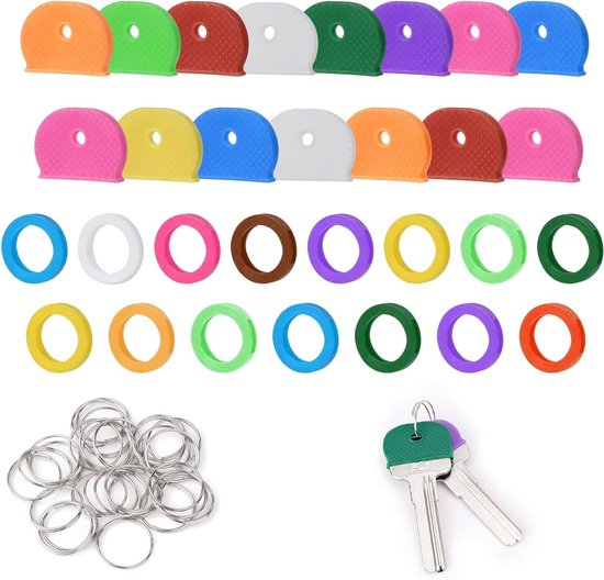 30-Piece Key Caps Set with Key Rings for Easy Identification - 10 ...