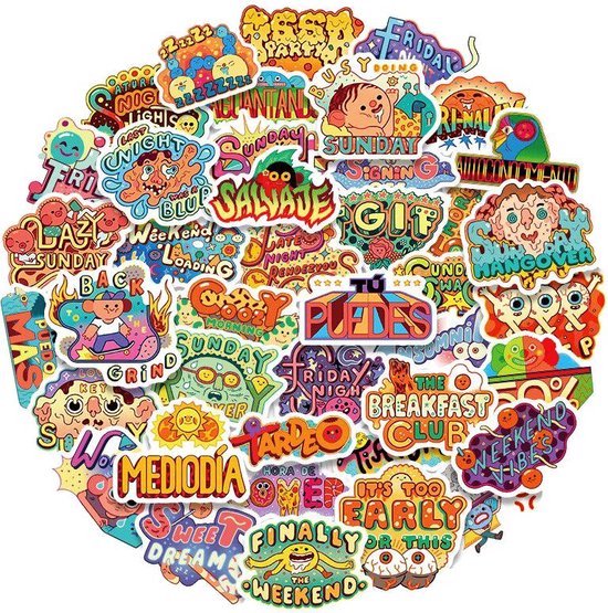 Pakket stickers - Mix Spaans/Engels | bol